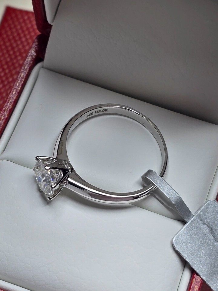 GRA Certified 2CT Moissanite Ring. Silver 925 Size 11.5 | eBay
