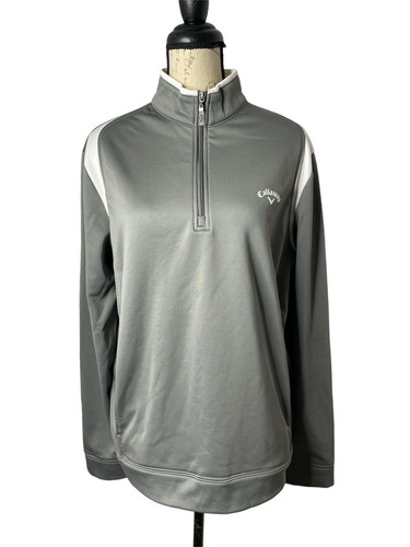 Callaway Half Zip Gray/white Sweatshirt Size Medium EUC | eBay