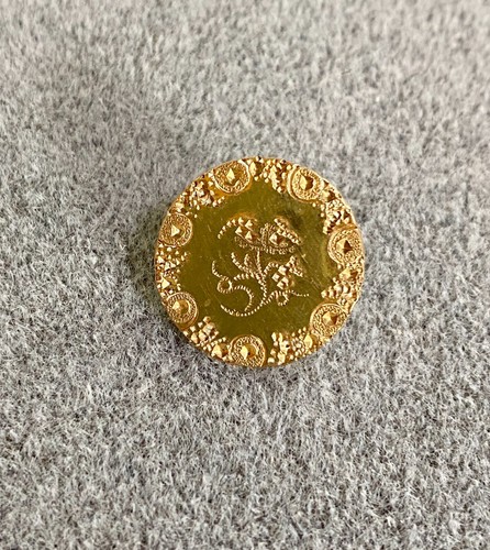 Antique Early 1800s Gilt Waterbury Button 19mm Chased Etched Flat | eBay