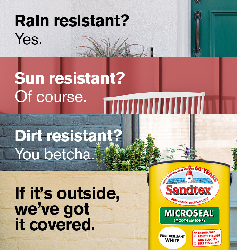 Sandtex Microseal Exterior Ultra Smooth Waterproof Masonry Paint All ...