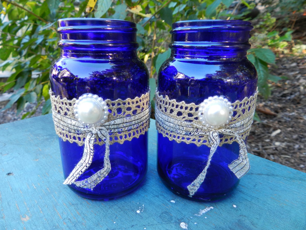 Blue Ball Jars Wedding Decoration Amazon.com: HOMKO Mason Jar
