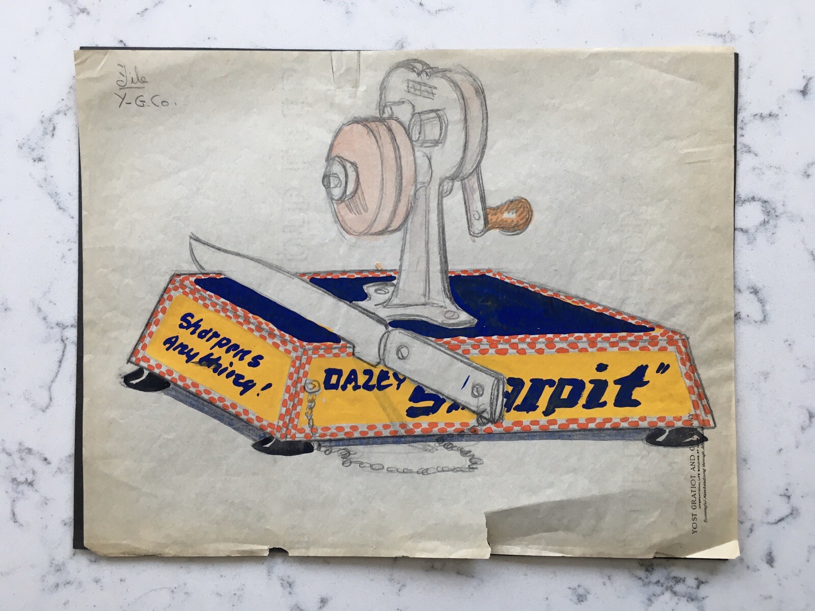 ANTIQUE DAZEY SHARPIT ADVERTISING MARKETING CAMPAIGN ORIGINAL ARTWORK ...