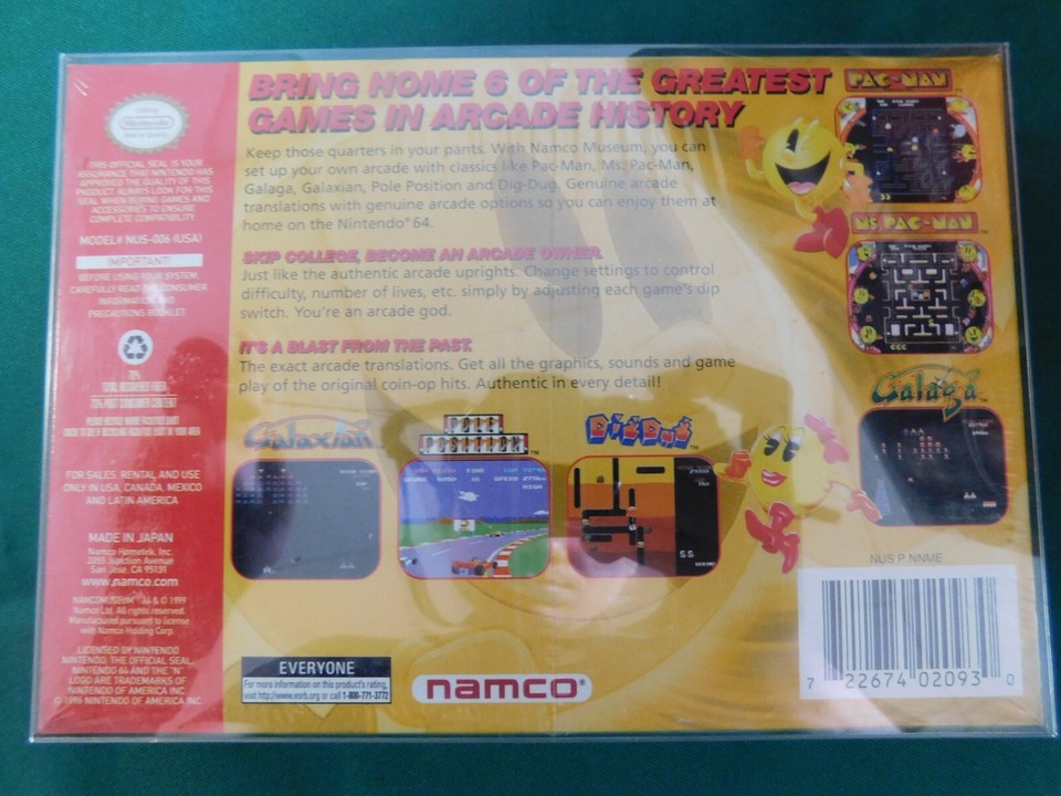 Namco Museum 64 Nintendo 64 N64 NAMCO Factory Sealed New Authentic ...