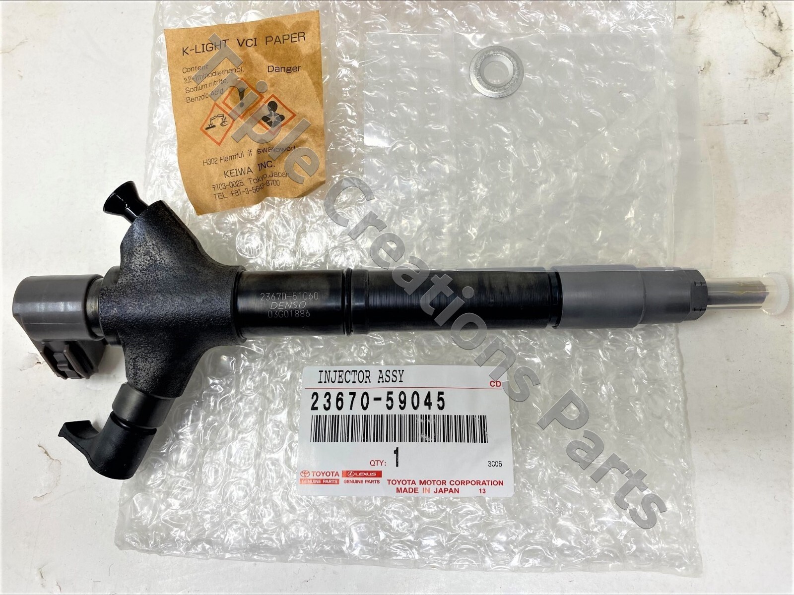 23670-59045 Toyota Injector ASSY 2367059045 Genuine OEM Part for sale ...
