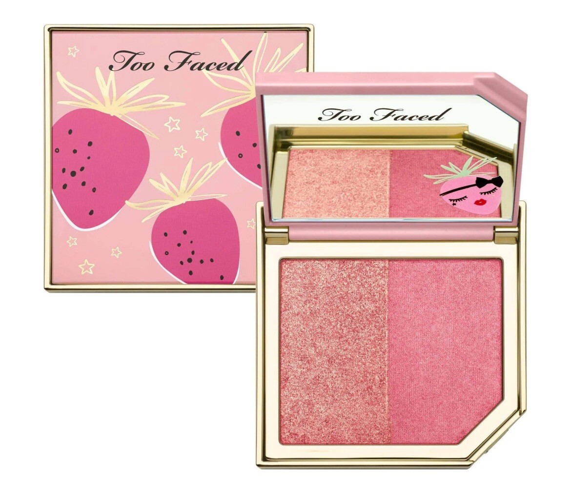 Too Faced Fruit Cocktail Blush Duo *STROBEBERRY* 0.22 oz. NEW HTF! | eBay