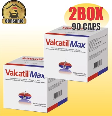 Valcatil Max X 90 Capsules - Anti-Hair Loss - 2 BOX | eBay