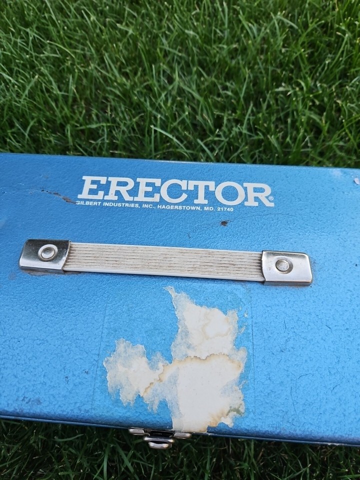 Vintage Gilbert Erector Set Blue Tool Box Full Motors Huge Lot | eBay