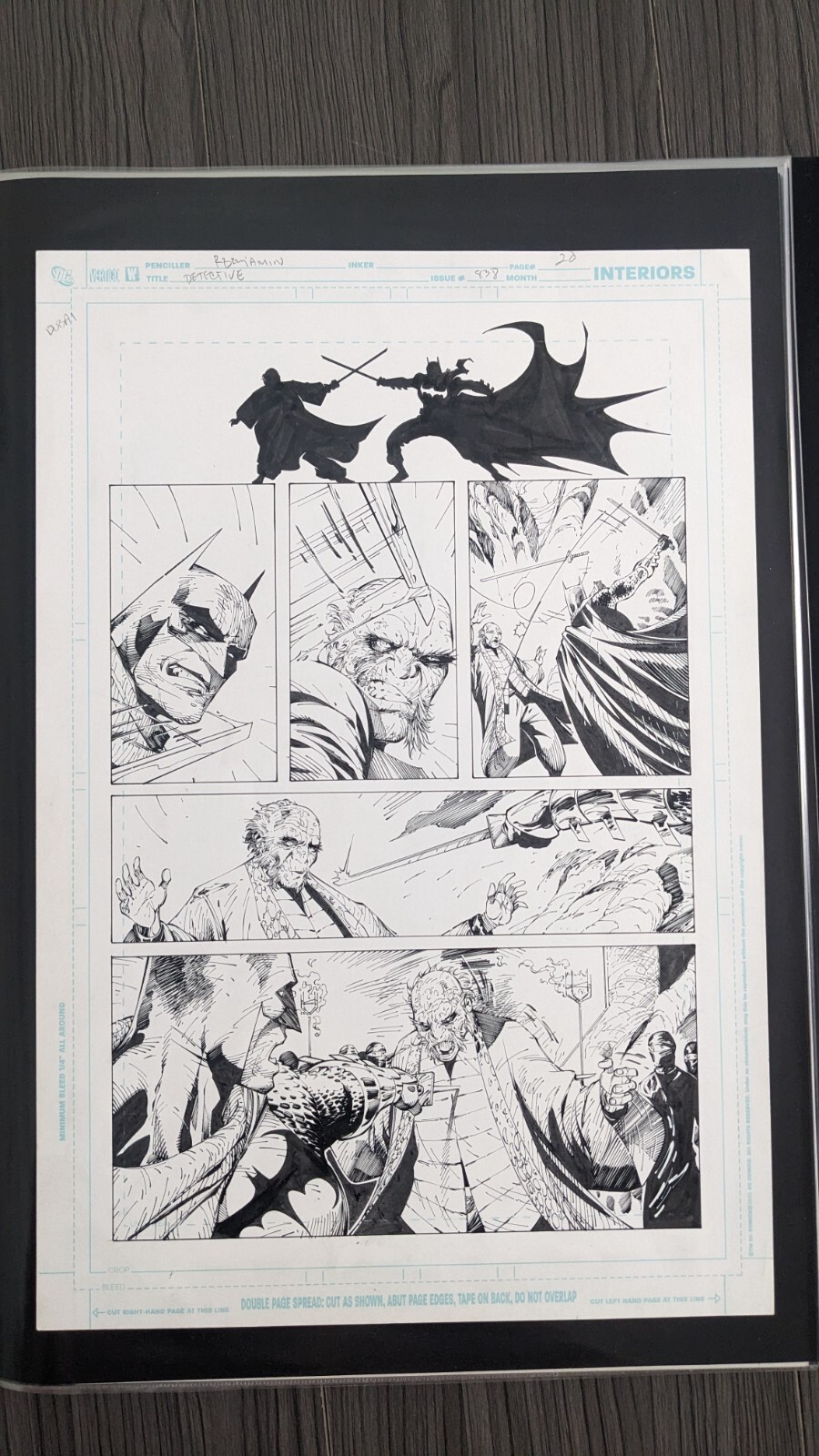 Ryan Benjamin Detective Comics #838 Pg 20 Original Art Batman Ra's Al ...