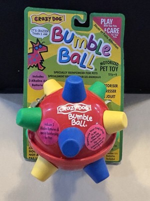 Crazy Dog Bumble Ball Red Vibrating Sensory Toy Motorized Dog Toy | eBay