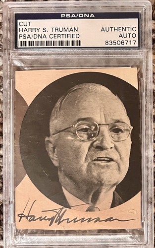 President Harry Truman Signed Cut Display Card PSA DNA Auto | eBay