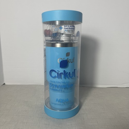 Cirkul Tumbler 24oz Aqua StrawSip Stainless Steel Mug Cup Star Blast ...