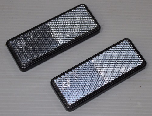 Paire de reflecteur / réflecteur blanc autocollant rectangle ...