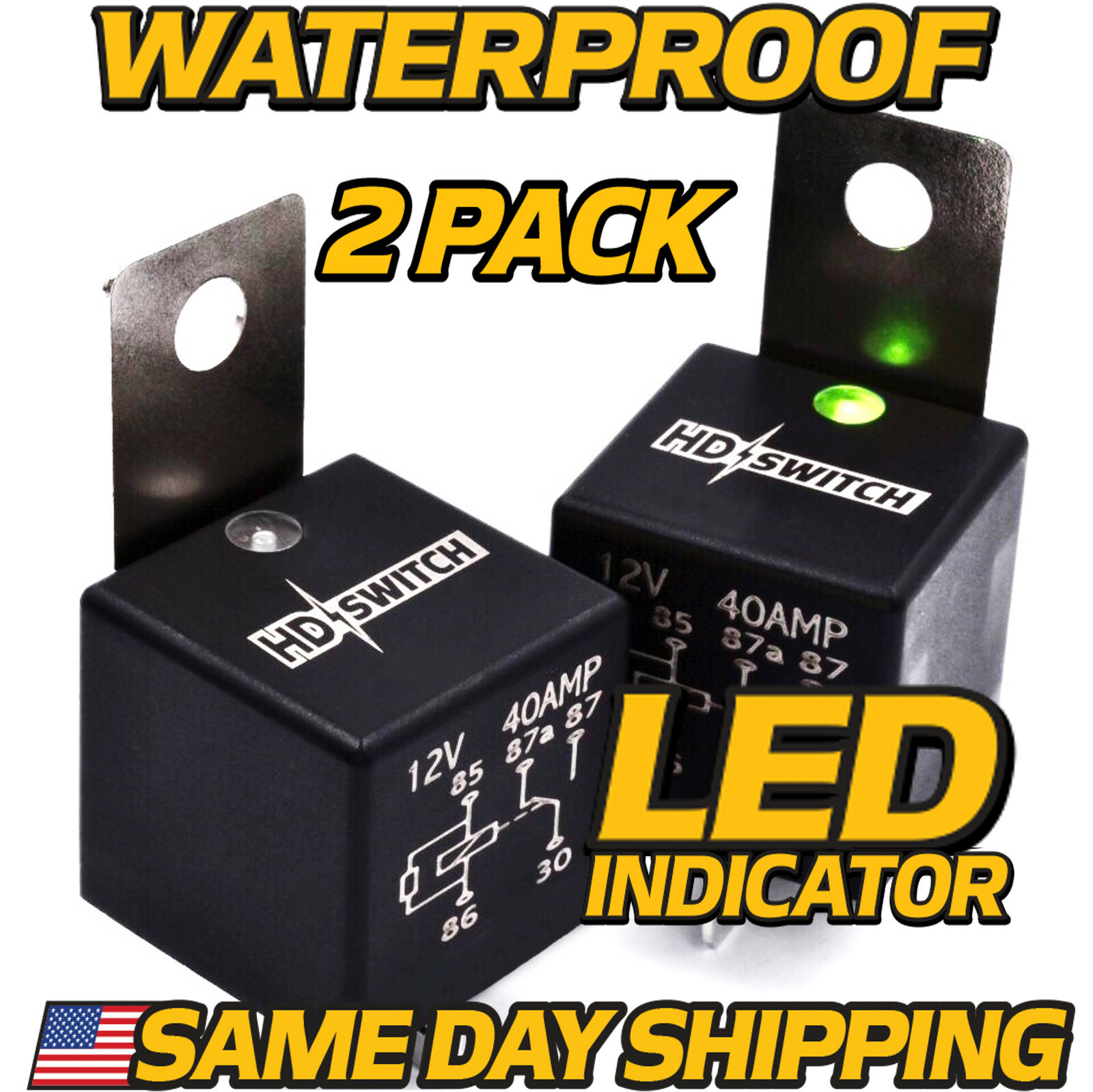 (2 Pack) 12V Relay Sealed WaterProof fits Toro ExMark 1-643275 w/LED | eBay
