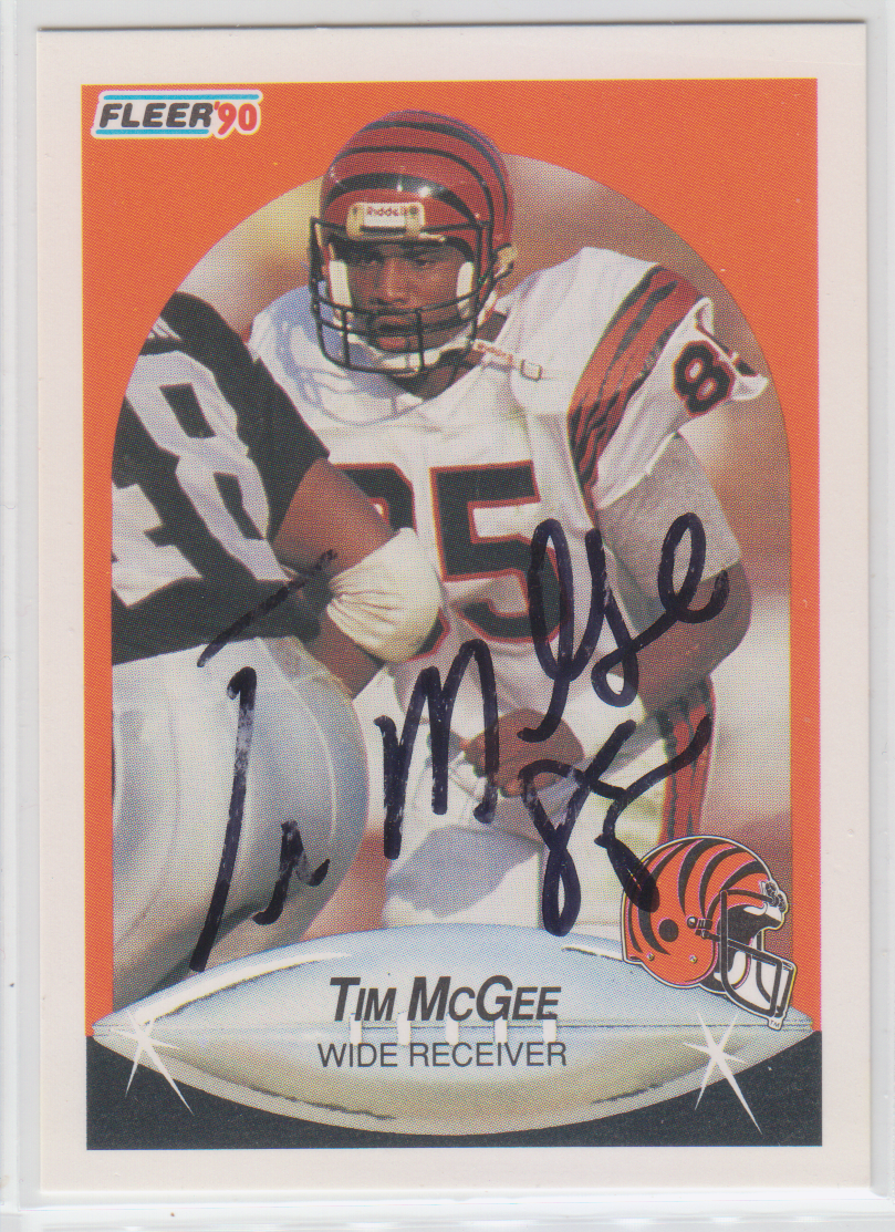 Autographed 1990 Fleer Tim McGee - Bengals | eBay