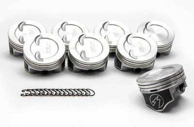 SPEED PRO Hypereutectic DISHED Pistons Set/8 Chevy SB 350 383 use w/5.7 ...