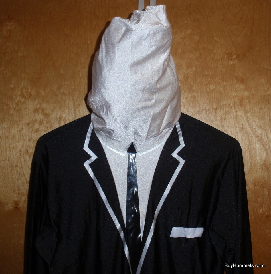 Slender Man Costume Adult Halloween 2ND SKIN BODY SUIT MORPHSUIT ...