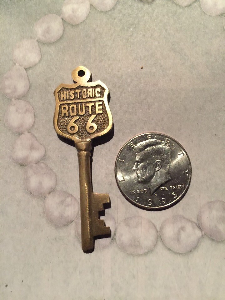 Route 66 Collector Key Highway Interstate Road BRASS Car Truck Auto ...