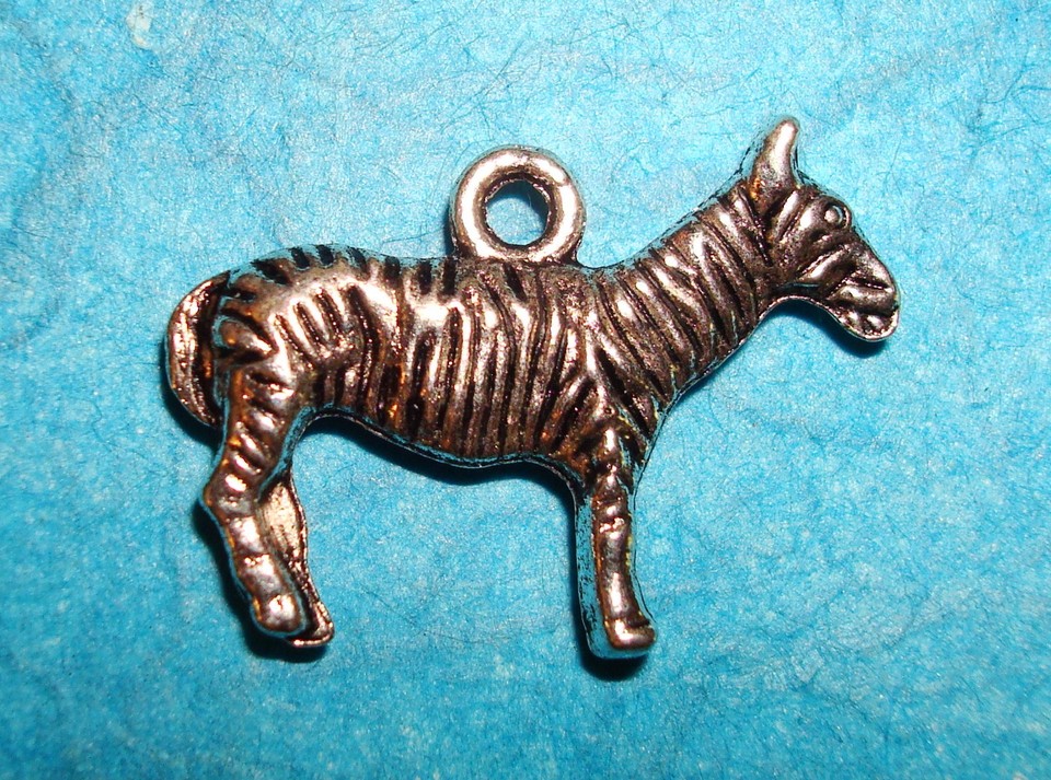 Pendant Zebra Charm Animal Charm Zoo Animal Zebra Strip Charm African ...