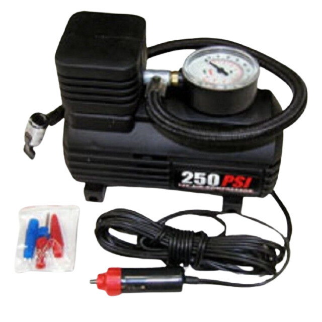 VCT 89544 250 PSI 12V Mini Air Compressor with Car Cigarette Lighter ...
