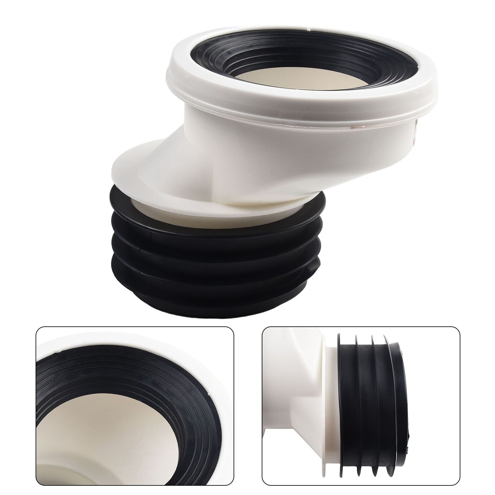 Toilet Pipe Connection Nozzle Eccentric Offset 0mm PVC Fine Adjustment ...