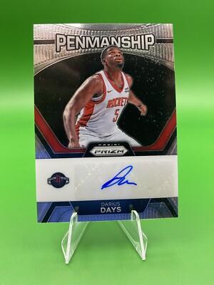 Darius Days RC Auto 2023-24 Panini Prizm Penmanship #PNM-DAY Rockets ...