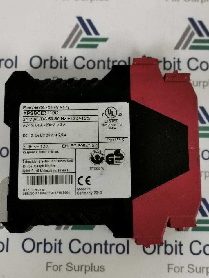 Schneider Electric XPSBCE3110C Preventa Safety Module XPS-BCE 2NO 24V ...