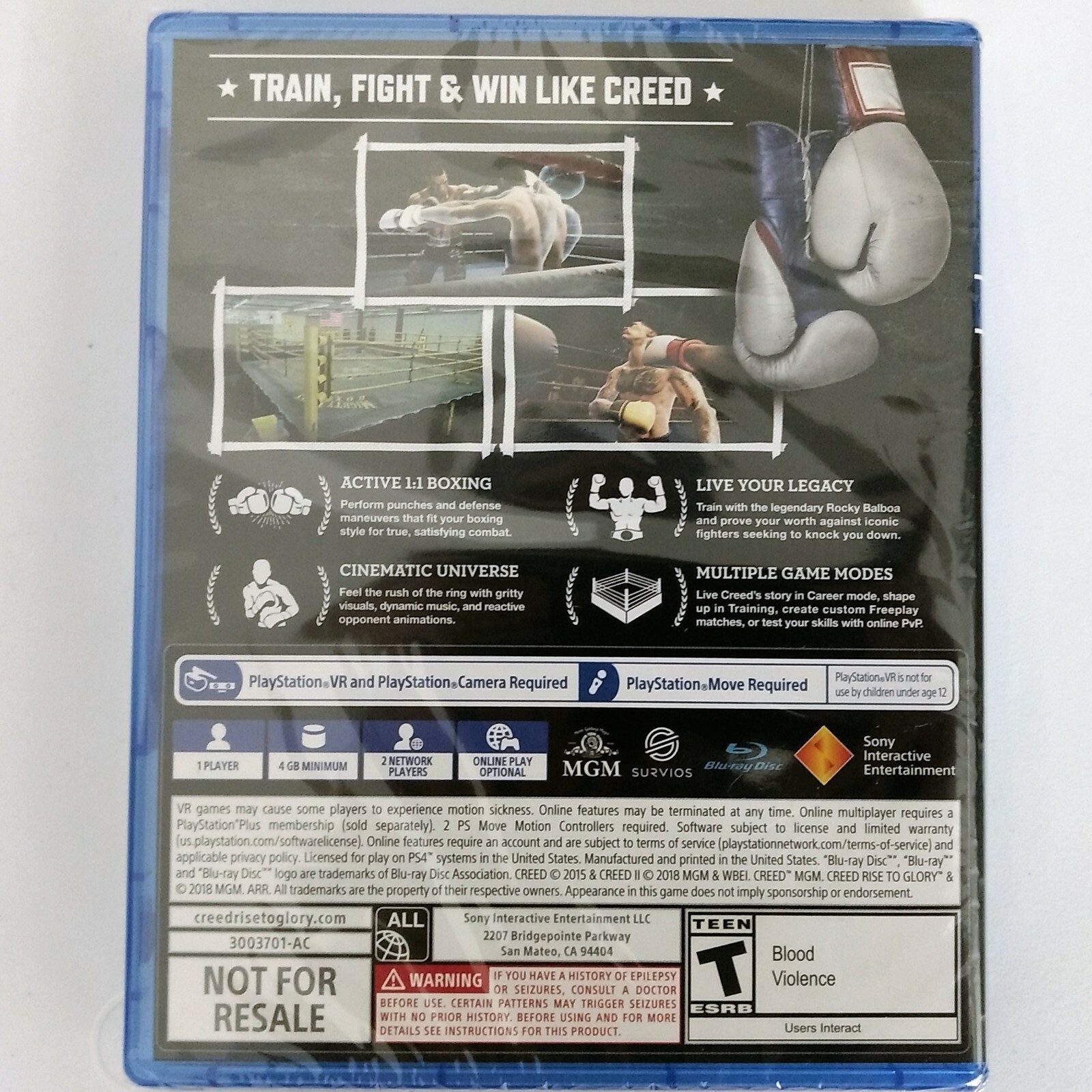 🔥New Sony PS4 PlayStation 4 5 Creed: Rise to Glory VR Boxing 2018 PSVR ...
