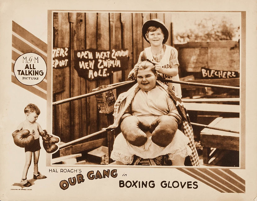 Little Rascals Our Gang Boxing Gloves Lobby Card Replica 14 x 11" Photo ...