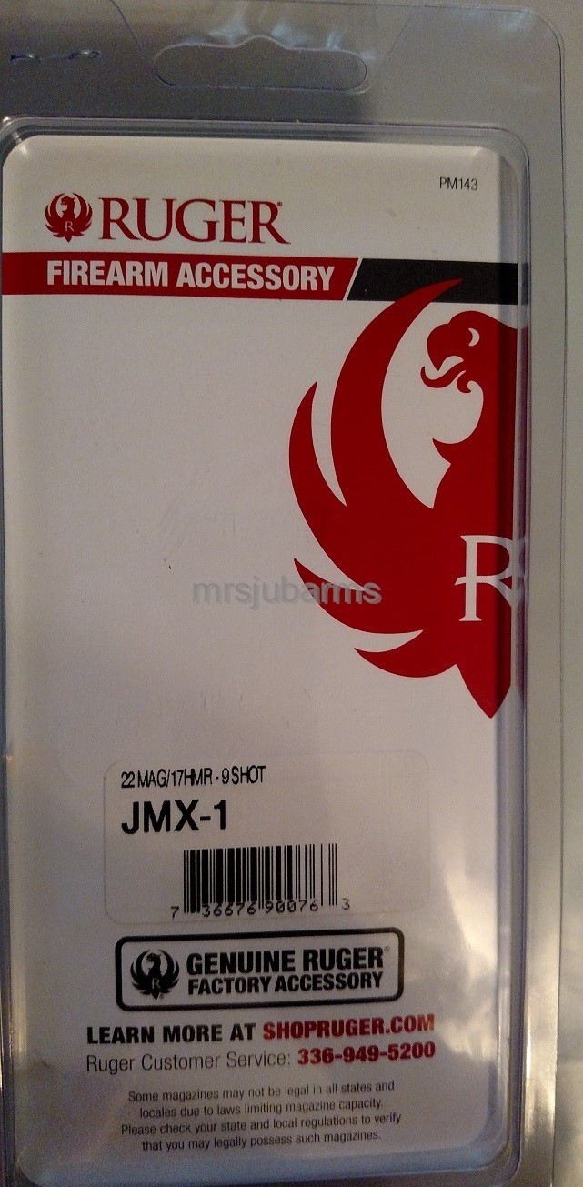 Ruger 22 Magnum / 17 HMR 9 Round Magazine JMX-1 9rd Mag Rifle 90076 ...
