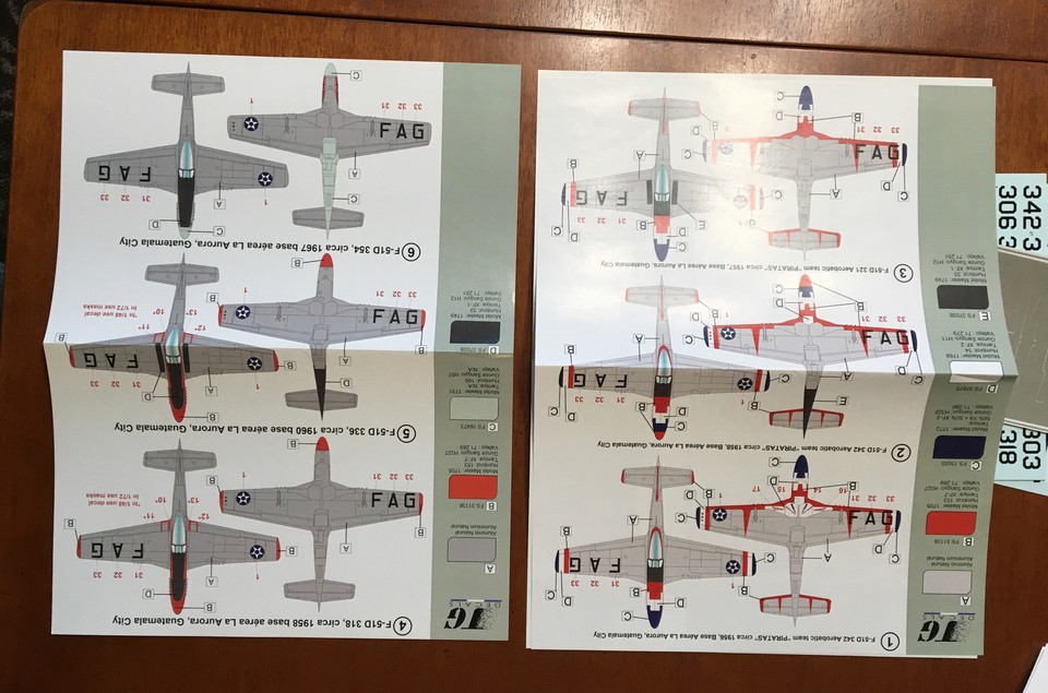 Eye Catcher Mustangs I - Decal Sheet - 1/72 Scale TG Decals Part#72005 ...