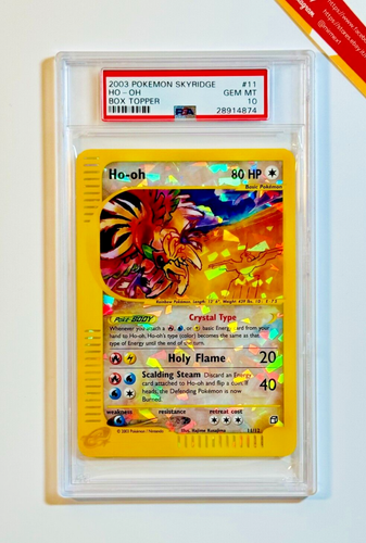 Pokemon PSA 10 Ho-Oh Crystal Box Topper Skyridge #11 2003 English | eBay