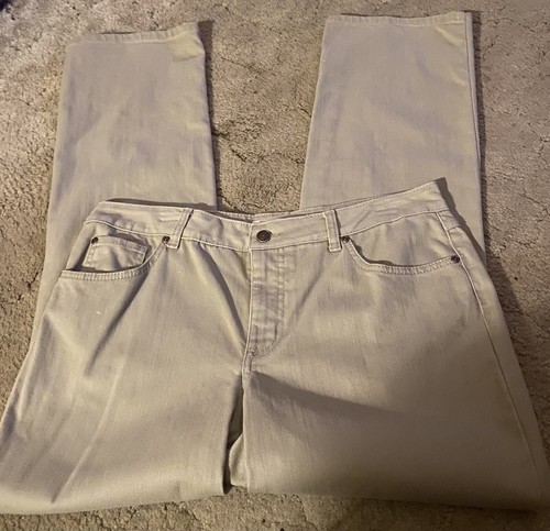 Faded Glory Pants Women Size12 Beige Kaki Jeans Bootcut Mid Rise Cotton ...