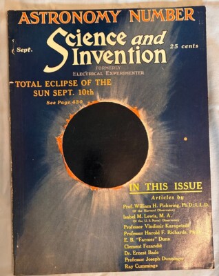 Science and invention SPECIAL ASTRONOMY NUMBER sep 1923 antique ...
