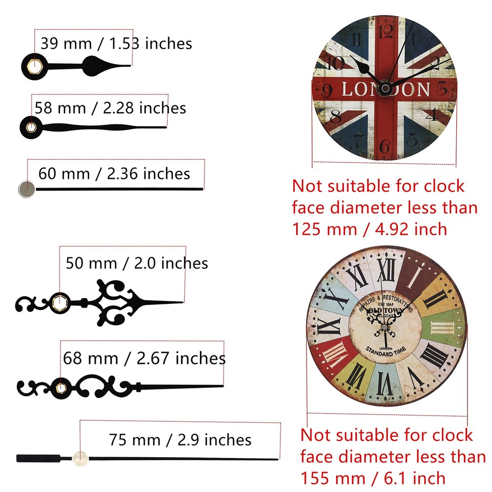 Youngtown #12888 Quartz DIY Wall Clock Movement Mechanism DIY Repair ...