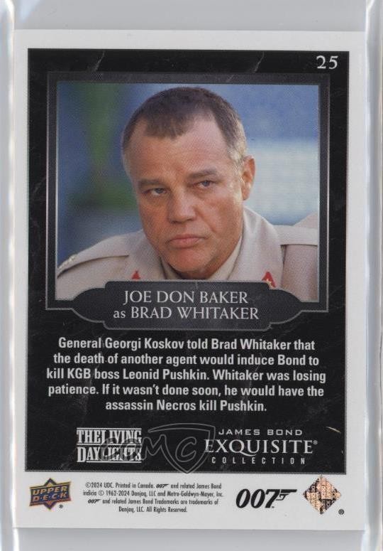 2025 James Bond Black Diamond Purple /75 Joe Don Baker as Brad Whitaker #25 | eBay