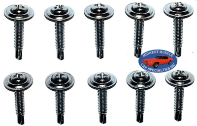 GM GMC Size #8x1" Phillips Oval Head Sems Tek Tapping Screws 10pc A | eBay
