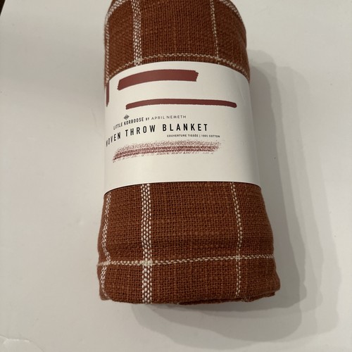 Little Korboose by April Nemeth Woven Throw Blanket • Rust NWT MSRP $60 ...