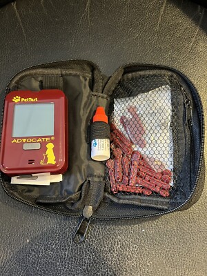 Advocate Pet Test Dog Cat Blood Glucose Meter Kit w/ Test Strip PT-100 ...