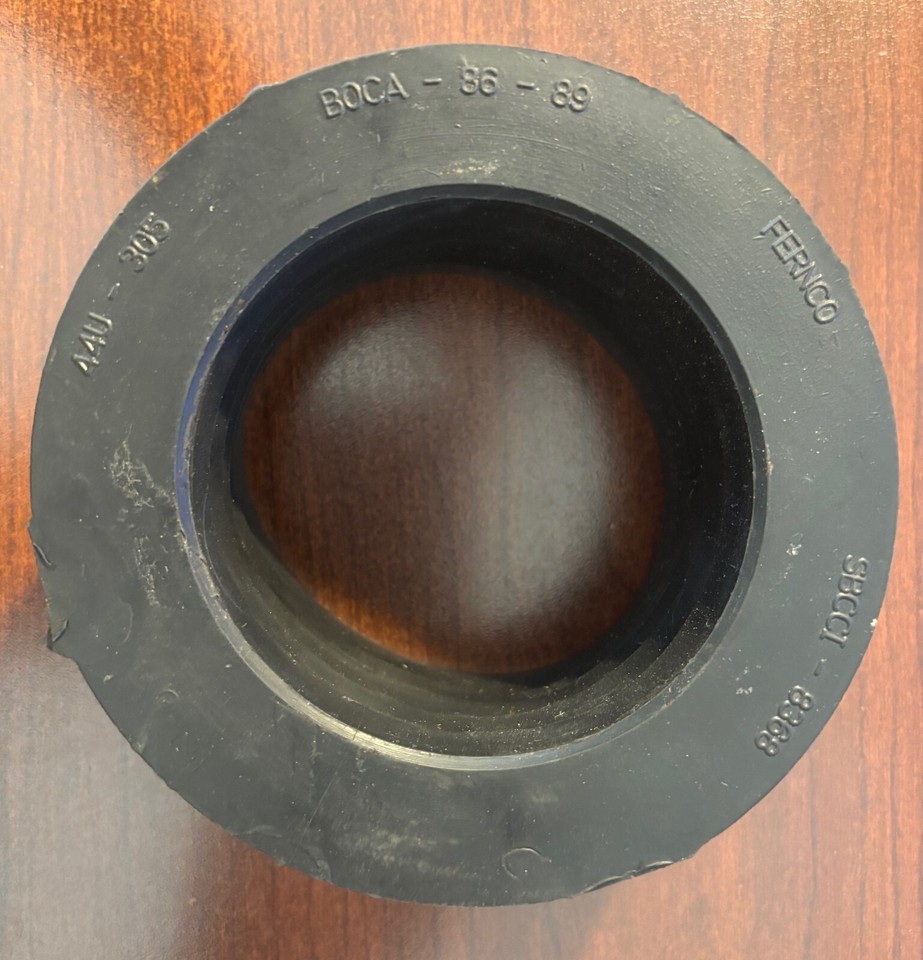 Fernco DWV 4" x 3" Sewer and Drain Iron Pipe to PVC Hub Adapter P44U ...