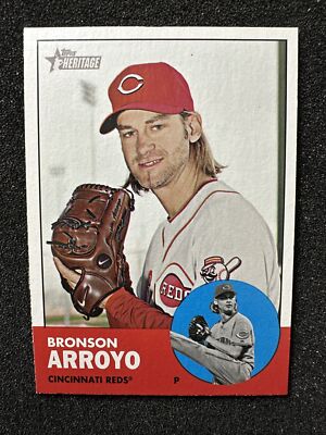 BRONSON ARROYO #39 2012 Topps Heritage Baseball QTY Cincinnati Reds | eBay
