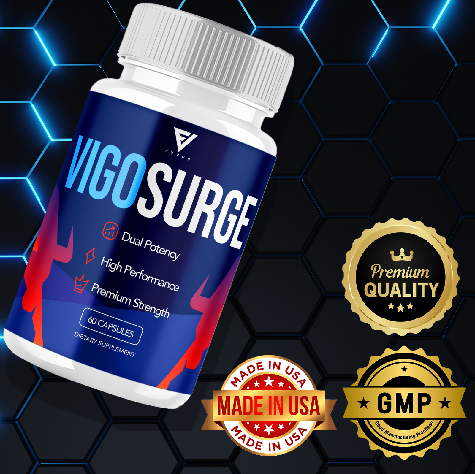 (3 Pack) Vigo Surge Capsules, Vigo Surge Maximum Strength Vitamin (180 ...