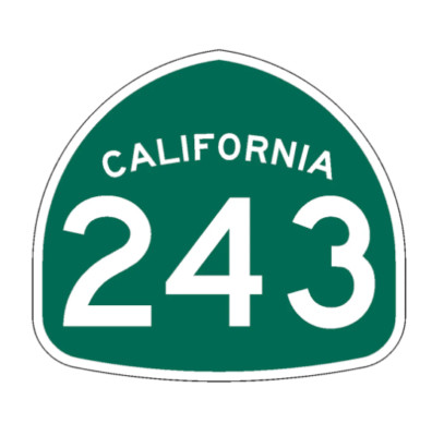 12" california state route 243 highway sign bumper sticker decal usa ...