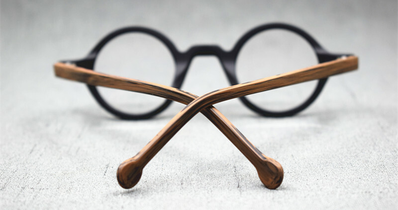 Small Round 38mm Full Rim Eyeglass Frames Acetate Hand Made Glasses ...