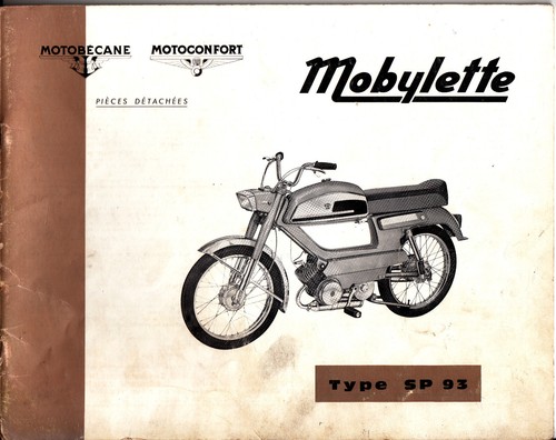 Catalogue de pièces détachées Motobécane Mobylette type SP 93 novembre ...