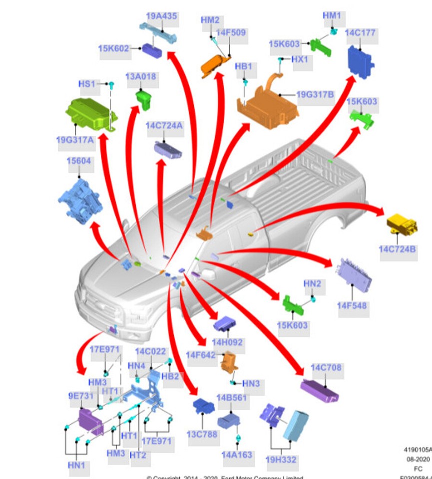 2015-20 Ford F150 F250 F350 F450 Truck Communication Control Module ...