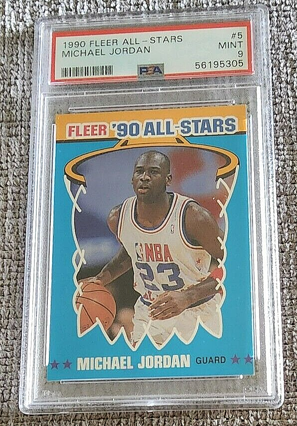 MICHAEL JORDAN 90-91 Fleer All Stars Card #5 PSA 9 1990-1991 | eBay
