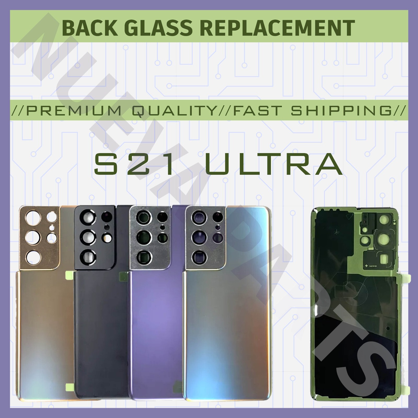 NEW For Samsung Galaxy S21/Plus/Ultra Back Glass Replacement Cover Lens ...