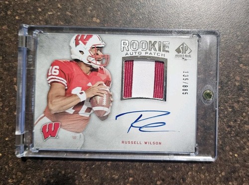 2012 UPPER DECK UD SP AUTHENTIC RUSSELL WILSON ROOKIE PATCH AUTOGRAPH ...
