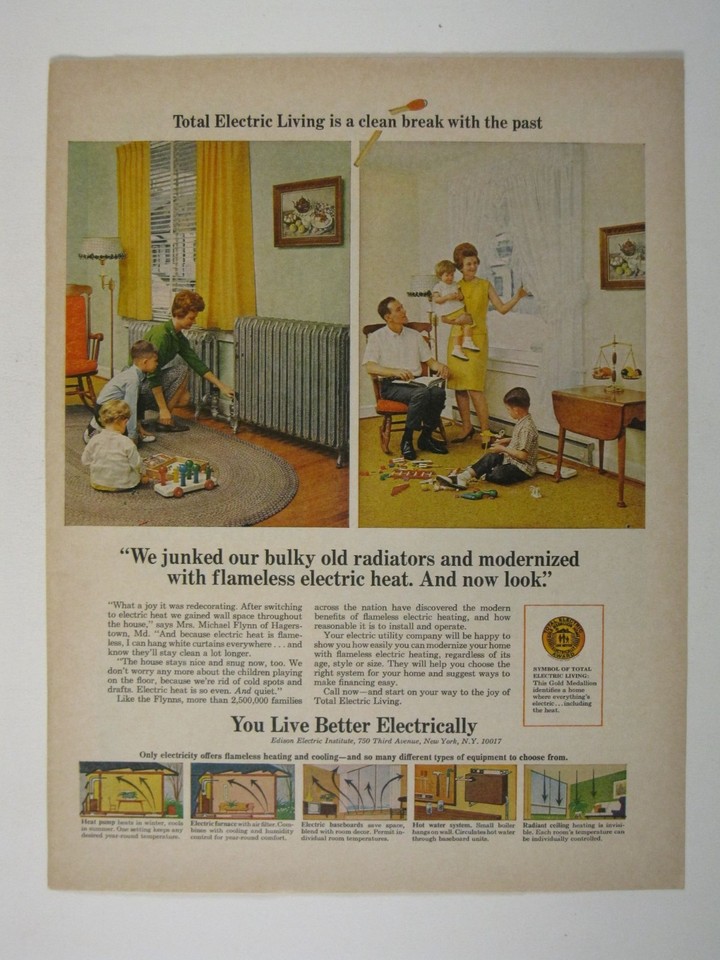 Print Ad Total Electric Living Flameless Heating Radiator MOD Home ...