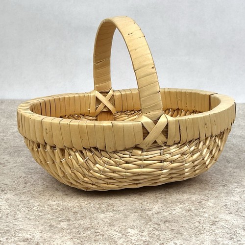 Small Primitive Natural Wood Reed Splint Seagrass Gathering Fruit ...